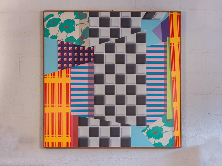 Triptych of Large Scale 1980s Abstract Paintings For Sale at 1stDibs