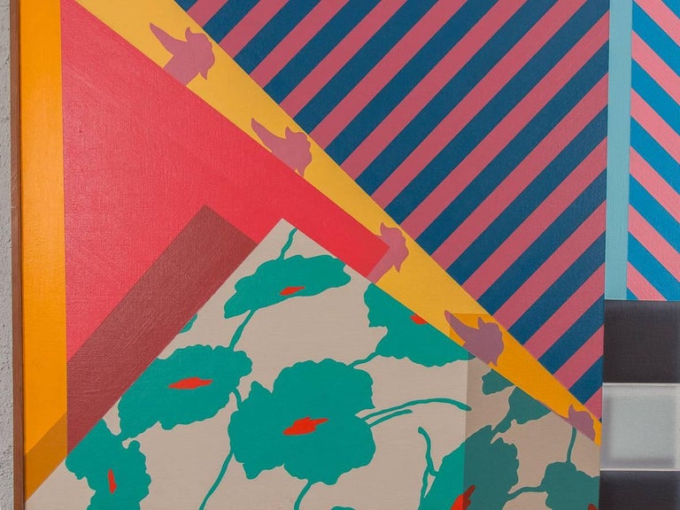 Triptych of Large Scale 1980s Abstract Paintings For Sale at 1stDibs