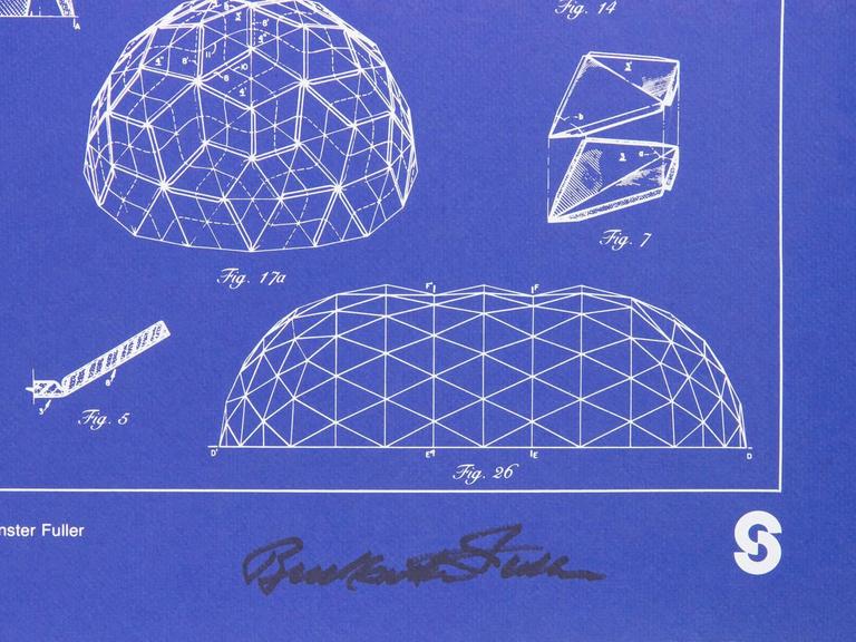Signed Buckminster Fuller Print at 1stDibs