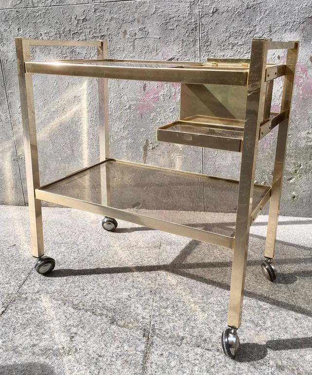 Mid-Century Cocktail-Bar Trolley For Sale at 1stDibs