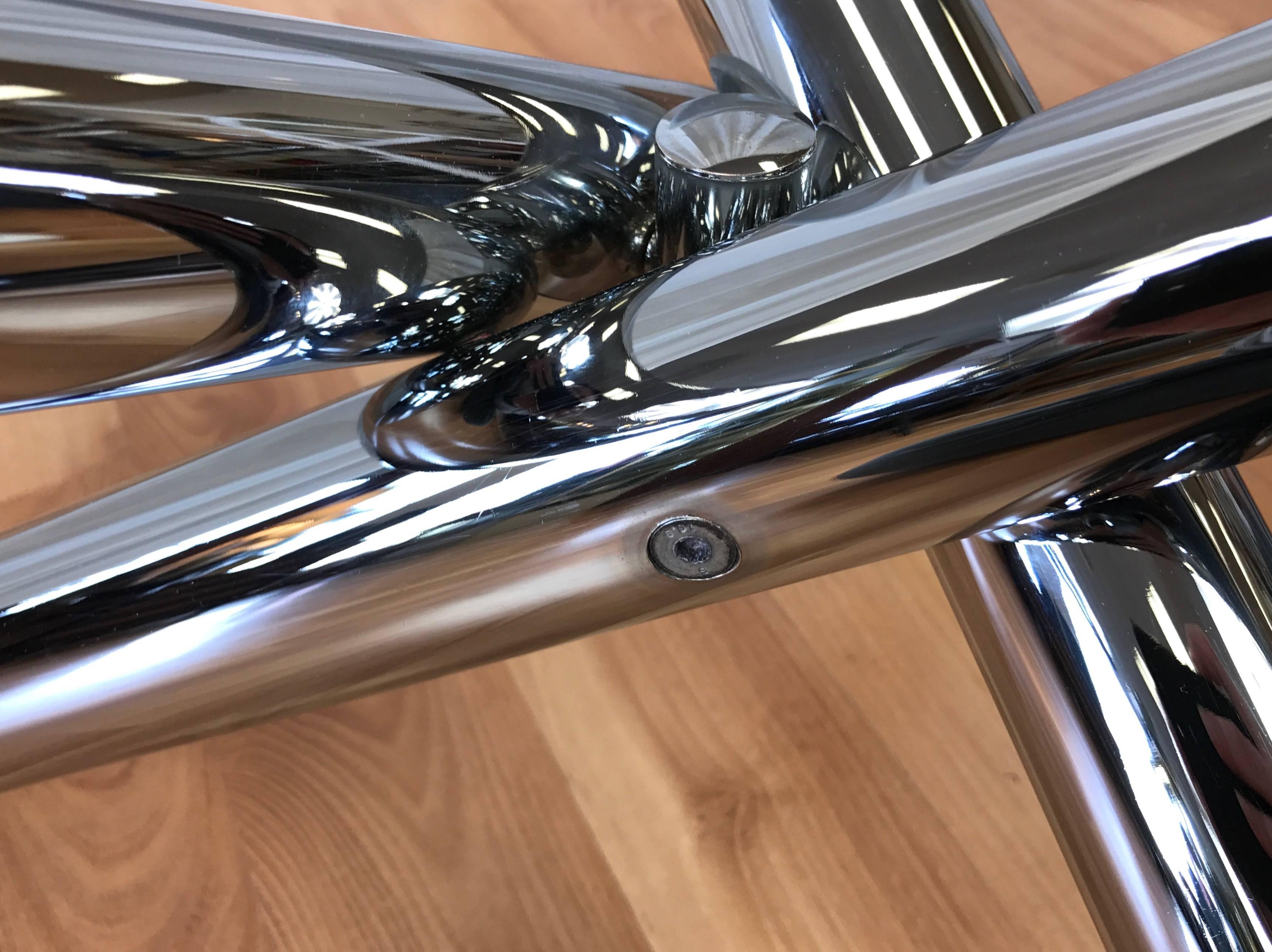 Vintage Chrome Star Base Round Glass Coffee Table at 1stDibs | chrome ...