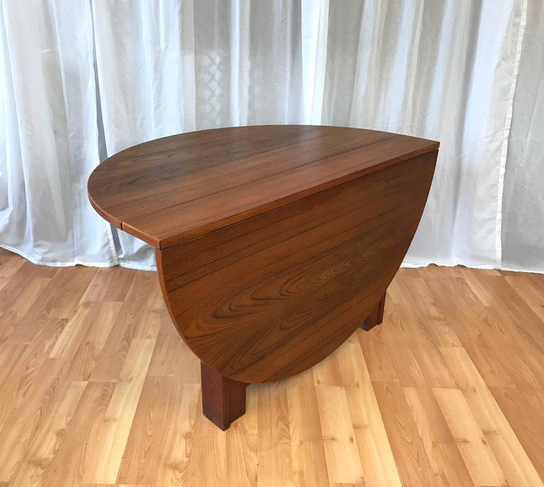 Mid-Century Scandinavian George III-Style Drop-Leaf Teak Table at ...