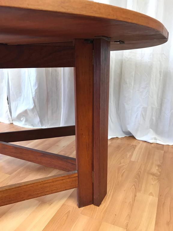 Mid-Century Scandinavian George III-Style Drop-Leaf Teak Table at ...