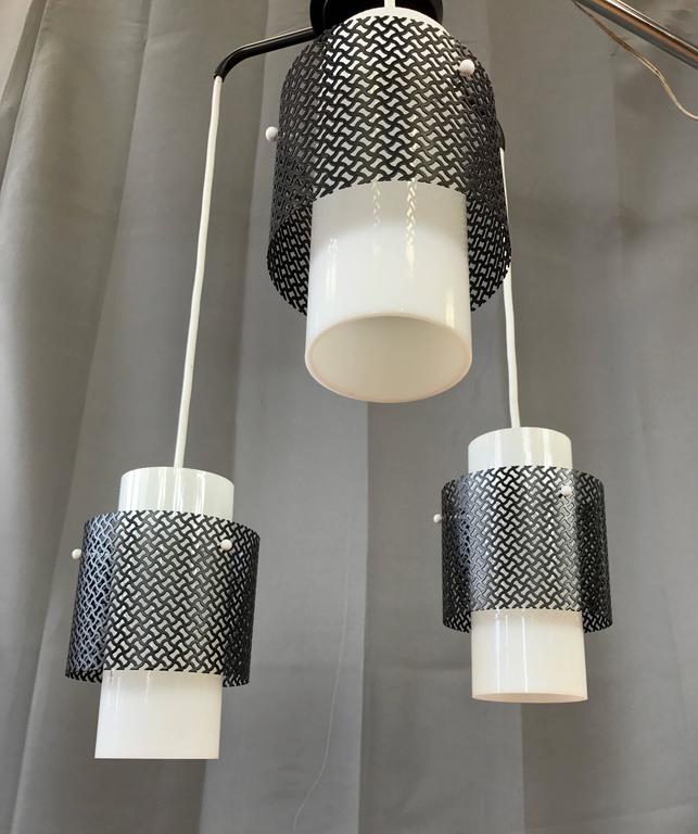 Mid-Century Modern Triple Pendant Ceiling Light Fixture For Sale at ...
