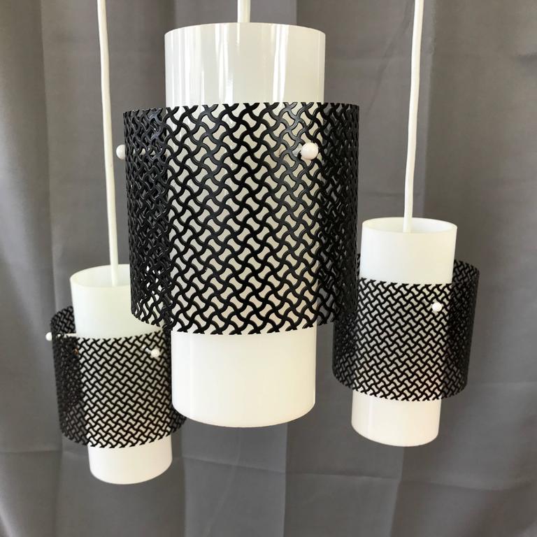 Mid-Century Modern Triple Pendant Ceiling Light Fixture For Sale at ...