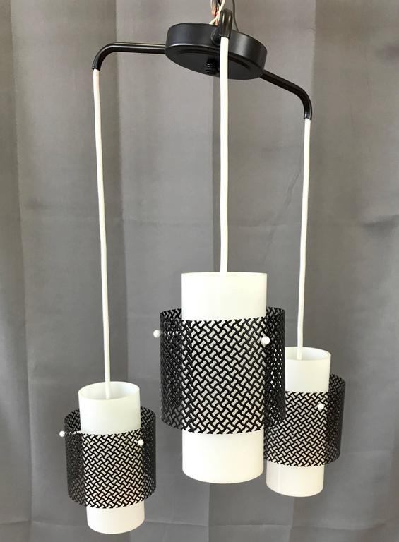 Mid-Century Modern Triple Pendant Ceiling Light Fixture For Sale at ...