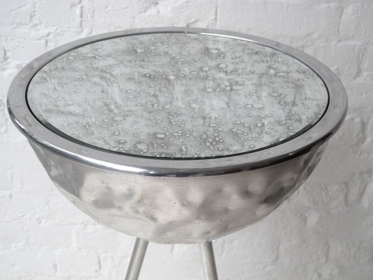 ‘Flamingo’ Ice Bucket Side Table in Copper Leaf by Johntomjoe at 1stDibs