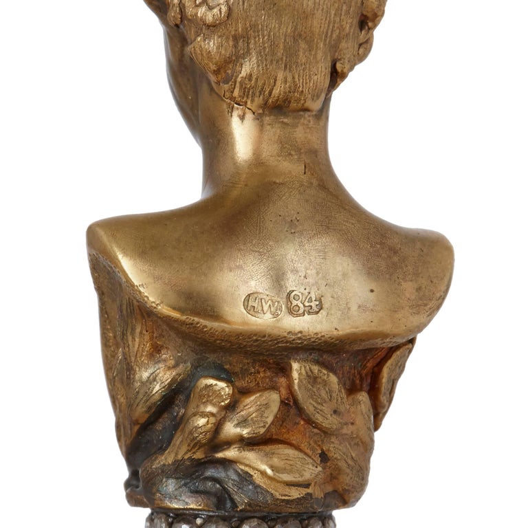 Fabergé Style Three-Piece Russian Desk Set in Diamond, Enamel and ...