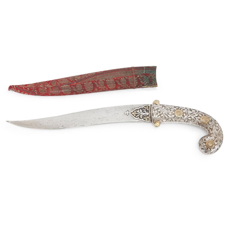 Antique Indian Dagger with Inlaid Gold Decoration in the Koftgari ...