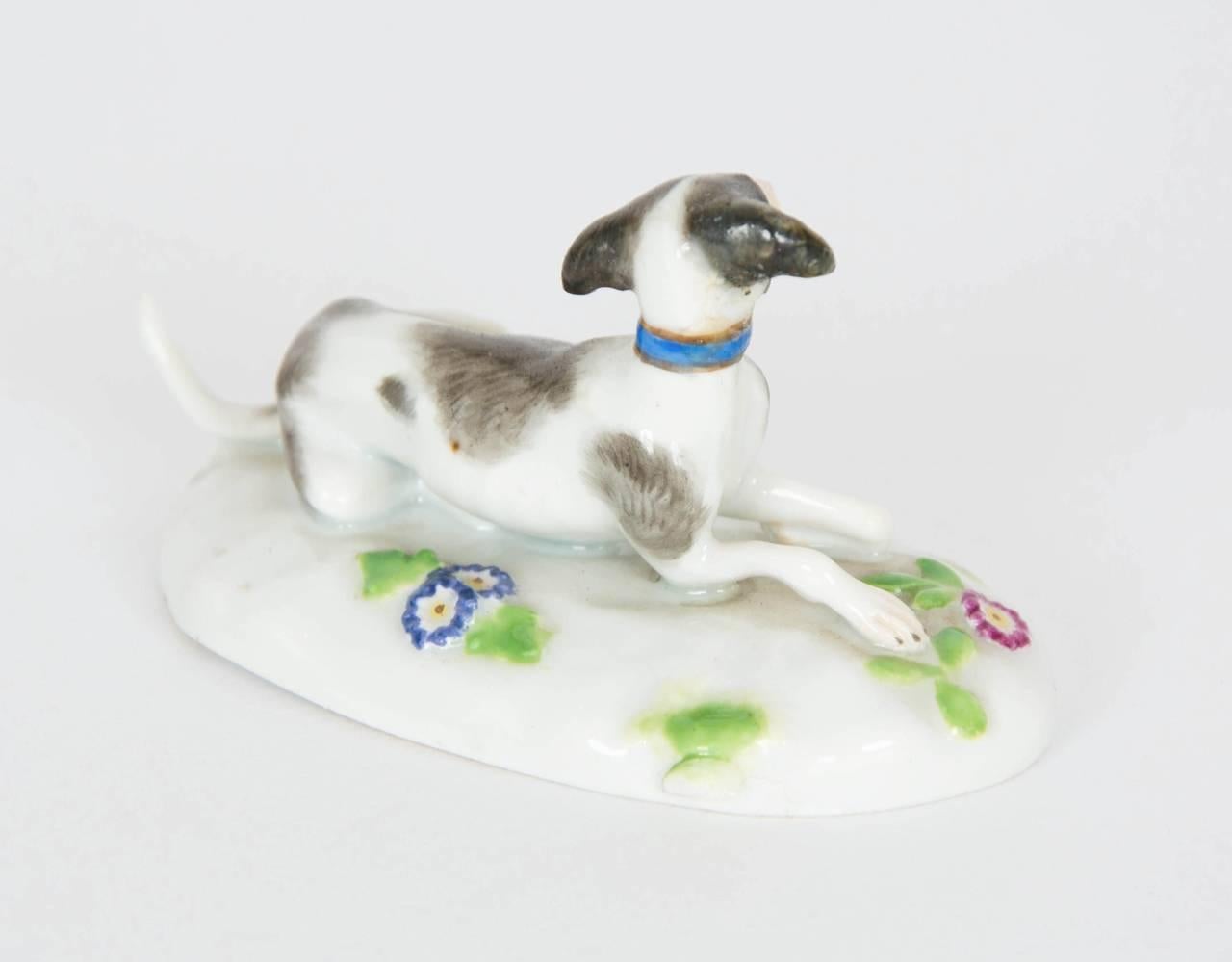 Meissen Porcelain Figure of a Resting Dog at 1stDibs