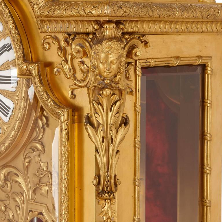 Large French Antique Ormolu Mantel Clock by Ferdinand Barbedienne at ...