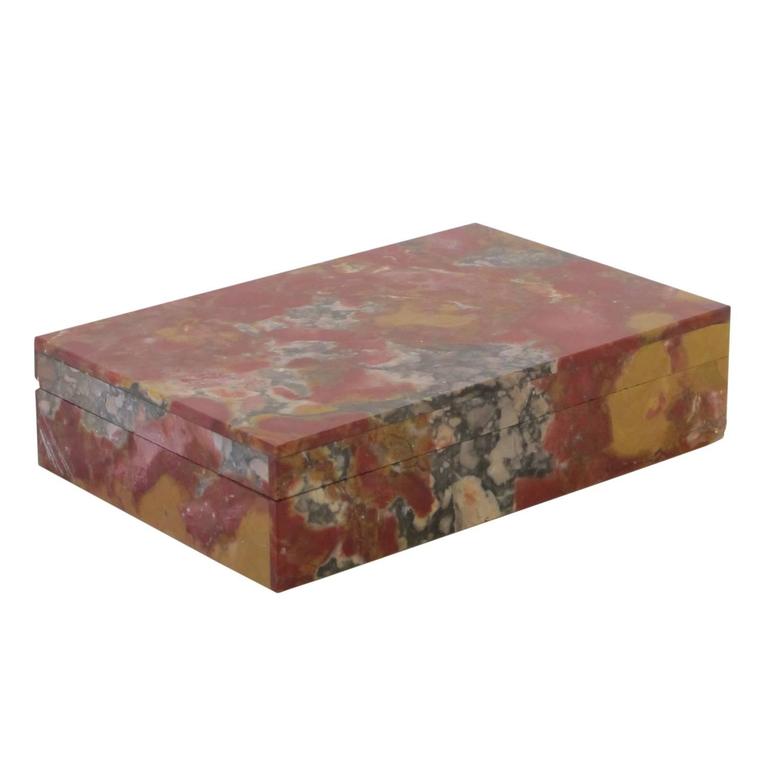 Agate Stone Hinged Box Italy 1970's at 1stDibs