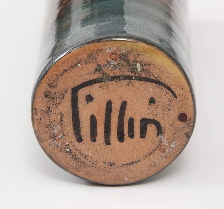 Polia Pillin Vase, Ceramic, Green, Red and Pink, Signed For Sale at ...