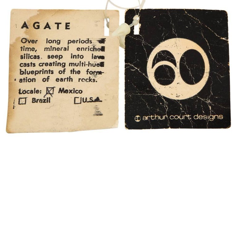Arthur Court Geode, Agate and Brass, Signed For Sale at 1stDibs