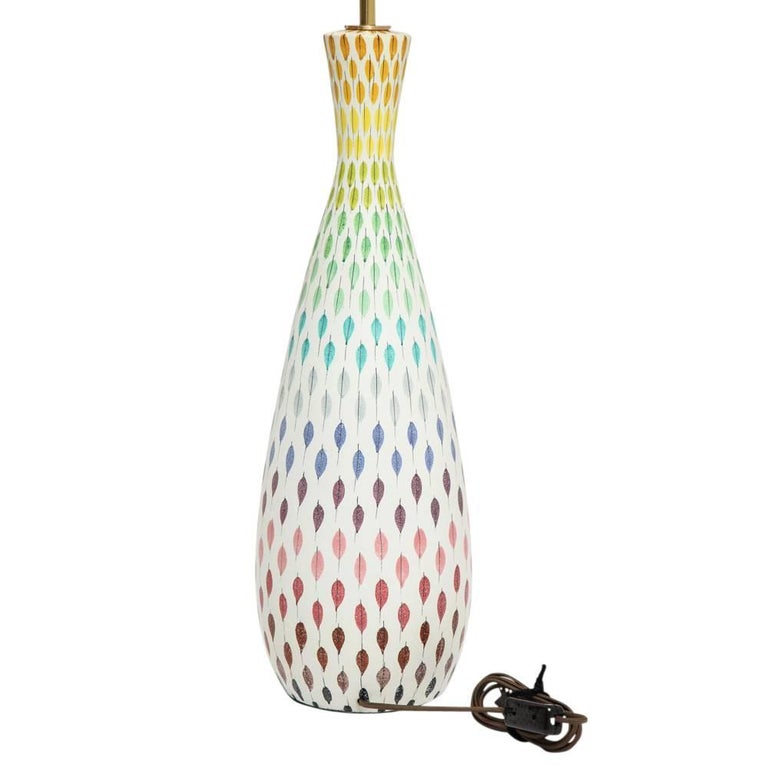 Bitossi Table Lamps, Piume Multi-Color, Signed at 1stDibs