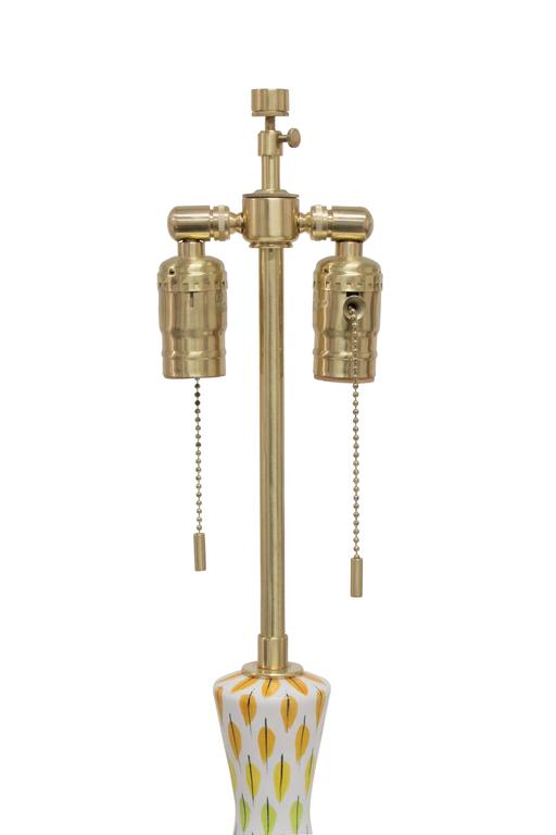 Bitossi Raymor Ceramic Feather Piume Multi-Color Lamps Pair Signed ...