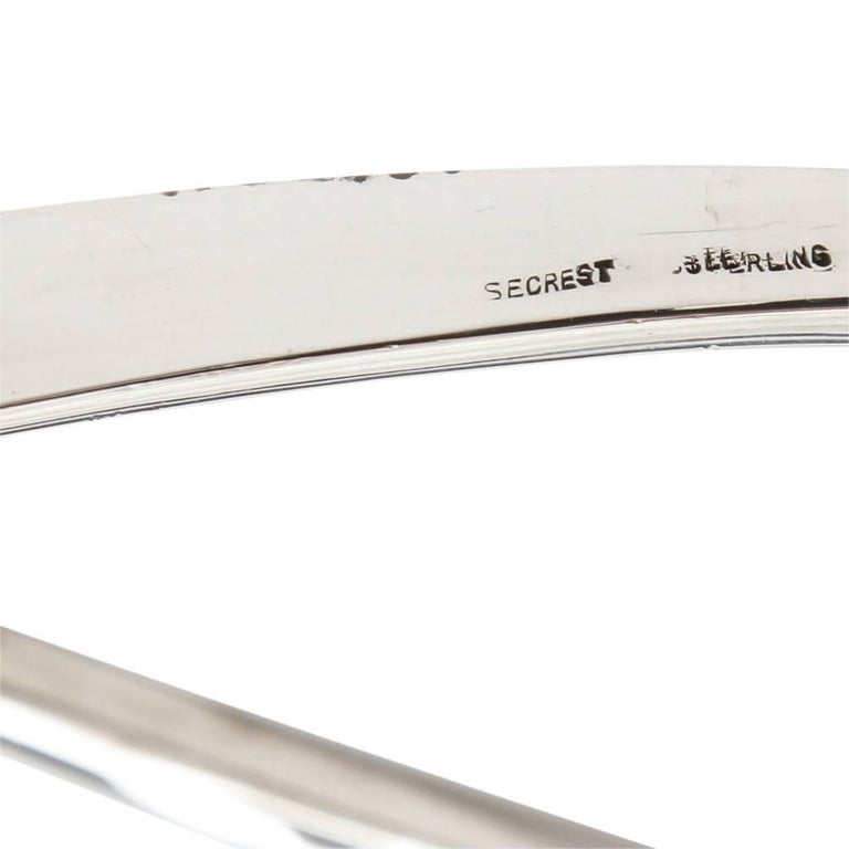 Russell Secrest Sculpture, Abstract, Sterling Silver, Teak, Signed For ...