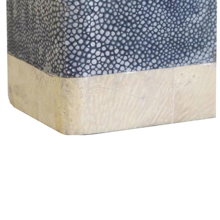 Karl Springer Shagreen and Bone Cocktail Table Signed USA 1980's at 1stDibs