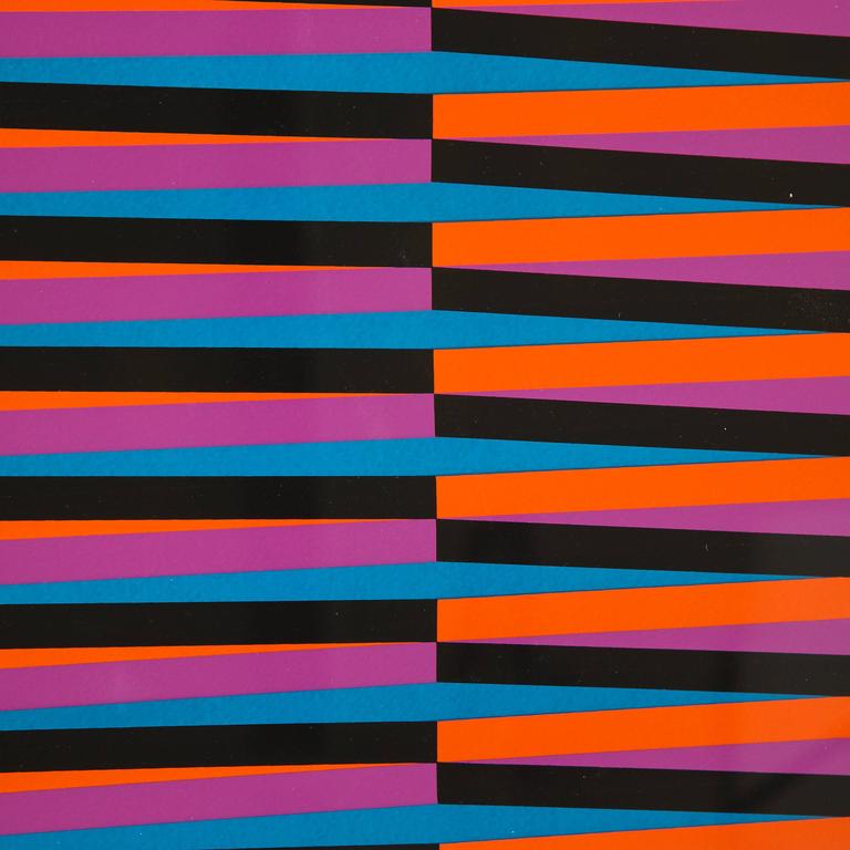 Carlos Cruz-Diez Kinetic Op Art Serigraph in Colors 1975 Signed at 1stDibs