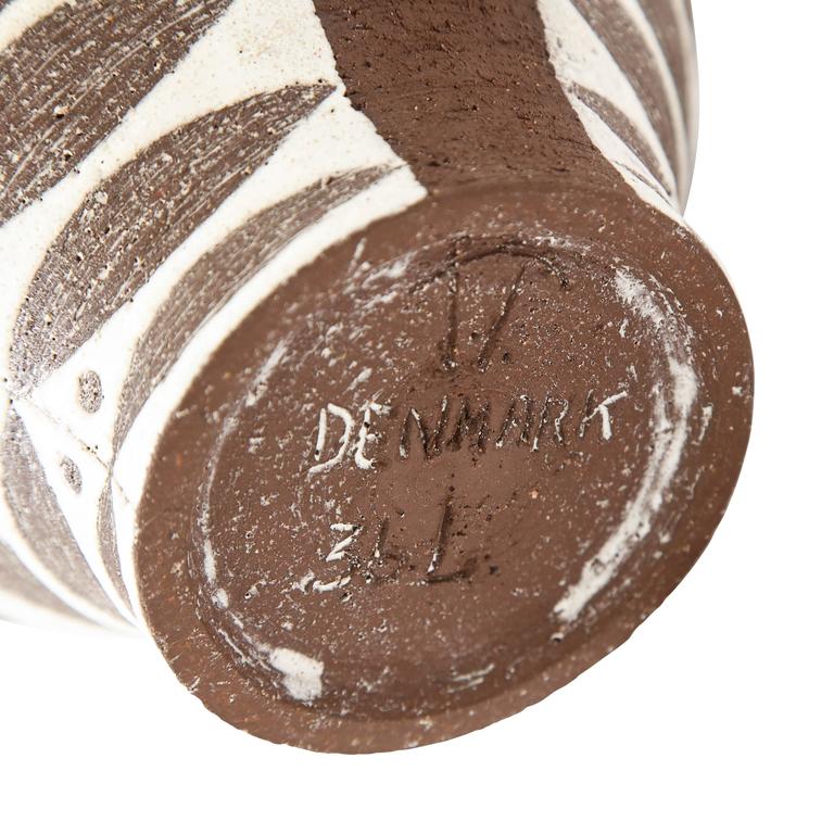 Thomas Toft Vase, Ceramic Brown White, Signed at 1stDibs | thomas toft ...