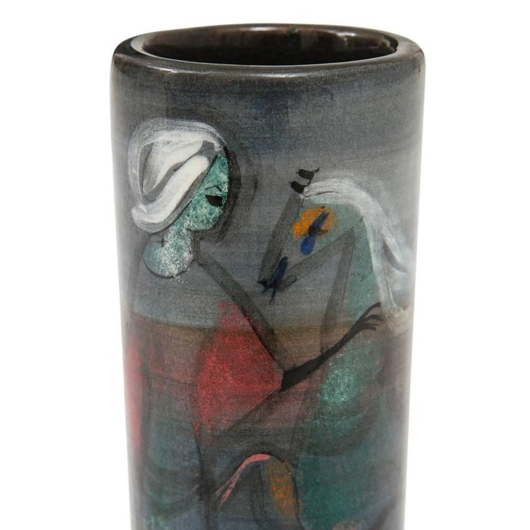 Polia Pillin Vase, Ceramic, Green, Red and Pink, Signed For Sale at ...