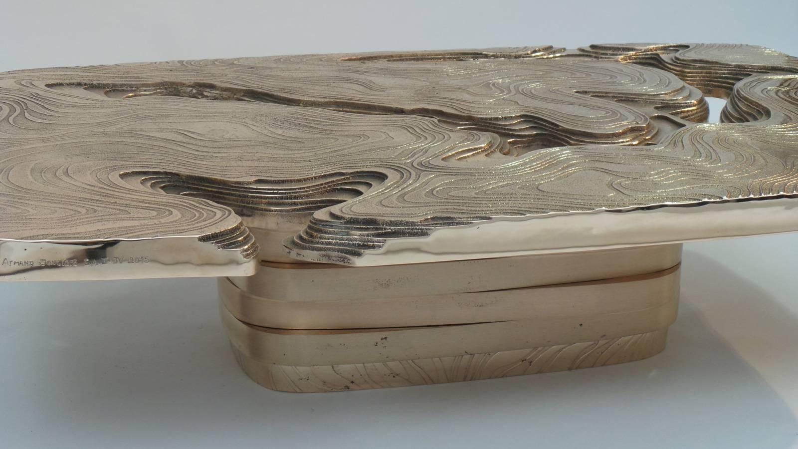 Exceptional and Sculptural Coffee Table by Armand Jonckers, 2015 at 1stDibs