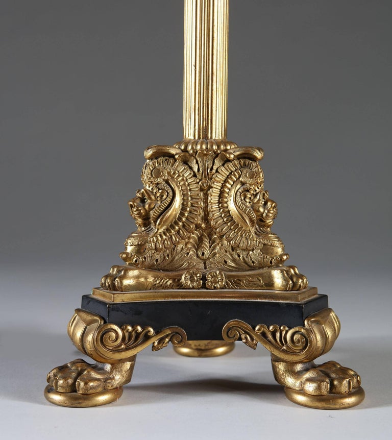 Fine Brass Column Lamp For Sale at 1stDibs | what is fine brass