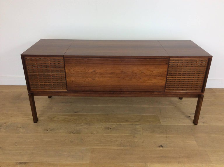 Midcentury Rosewood Radiogram with Bang and Olufsen System at 1stDibs