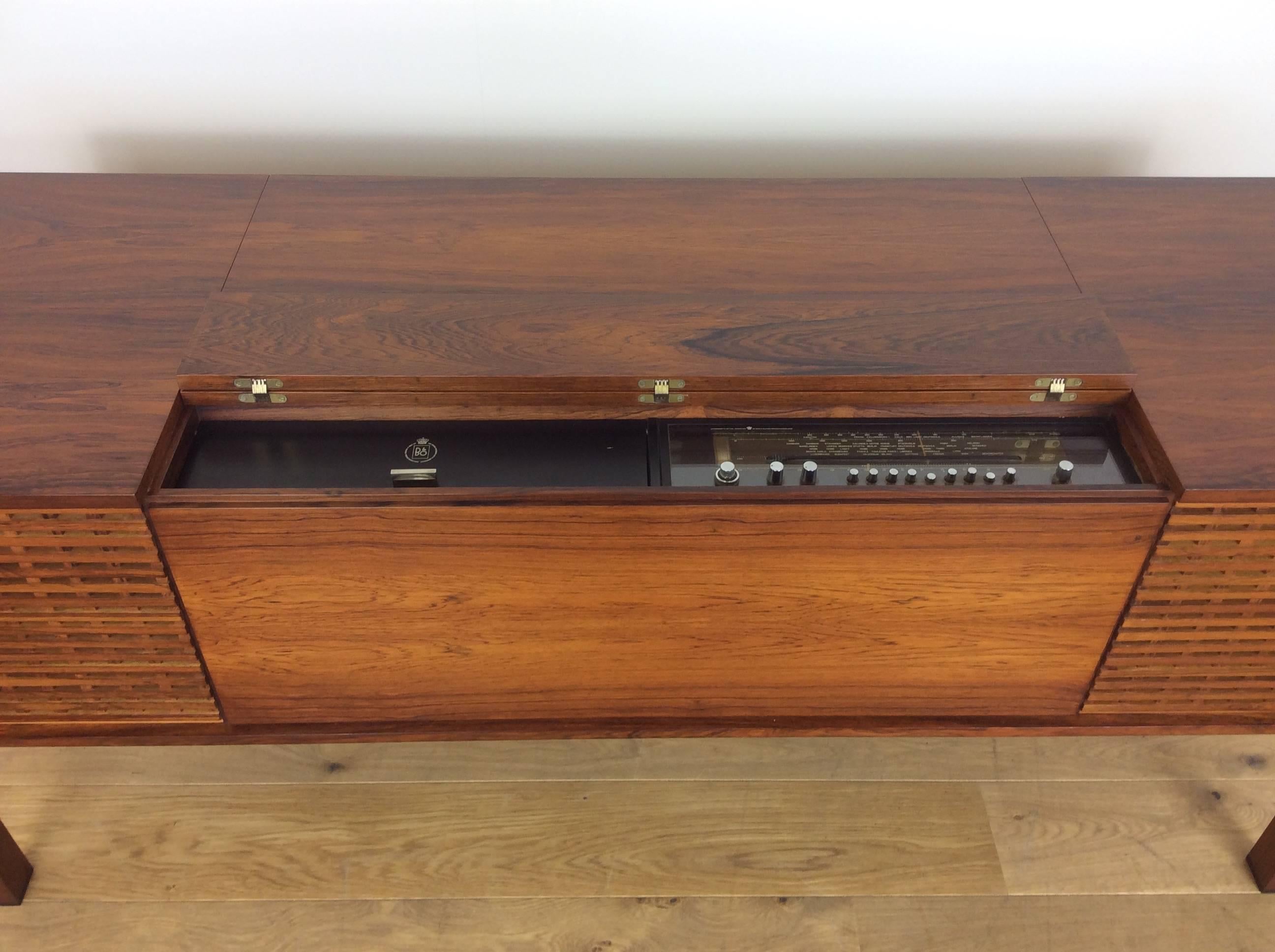 Midcentury Rosewood Radiogram with Bang and Olufsen System at 1stDibs ...