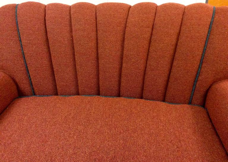 Art Deco Shell Back Sofa, Newly Upholstered at 1stDibs | art deco shell ...