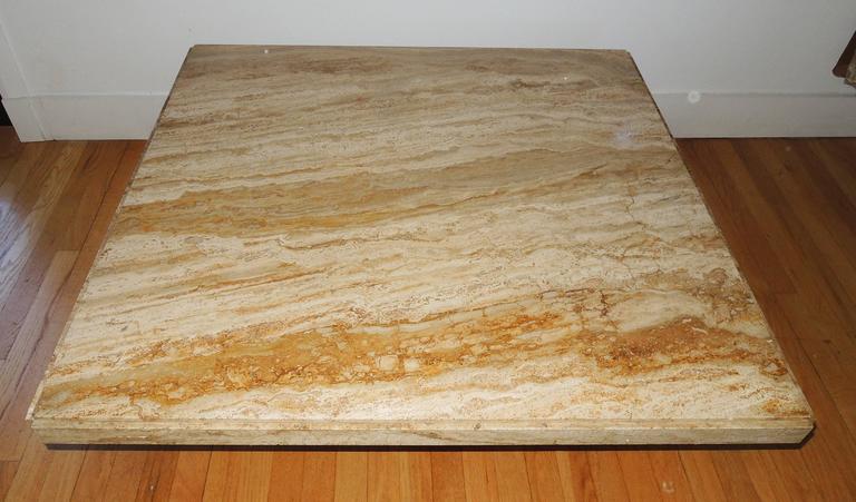 Mid-Century Italian Travertine Cocktail Table at 1stDibs