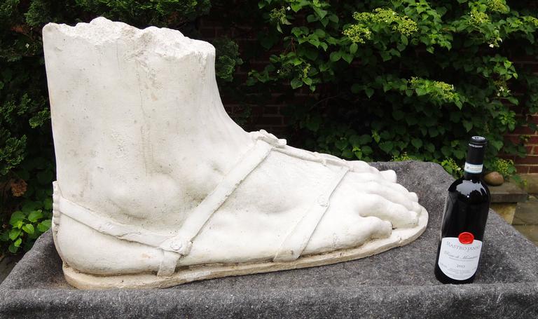 Monumental Cast Stone Classical Roman Foot at 1stDibs