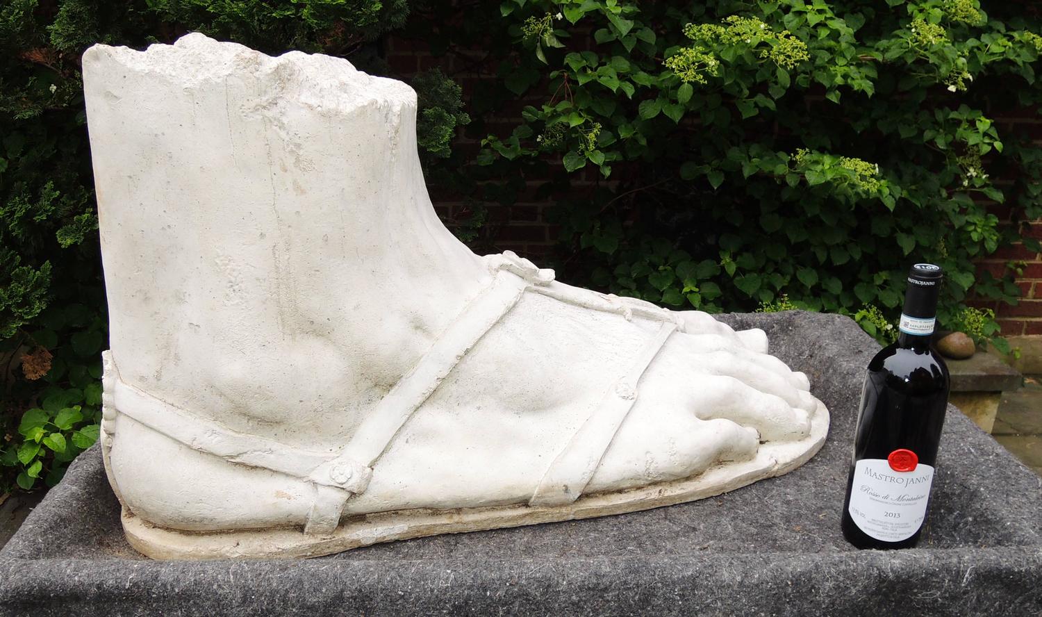Monumental Cast Stone Classical Roman Foot For Sale at 1stdibs