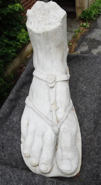 Monumental Cast Stone Classical Roman Foot at 1stDibs
