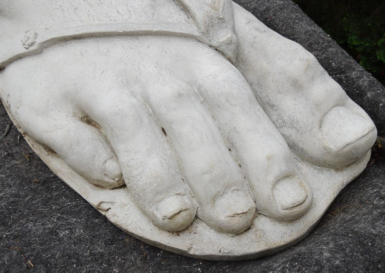 Monumental Cast Stone Classical Roman Foot at 1stDibs