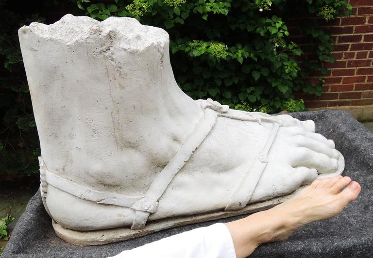 Monumental Cast Stone Classical Roman Foot at 1stDibs