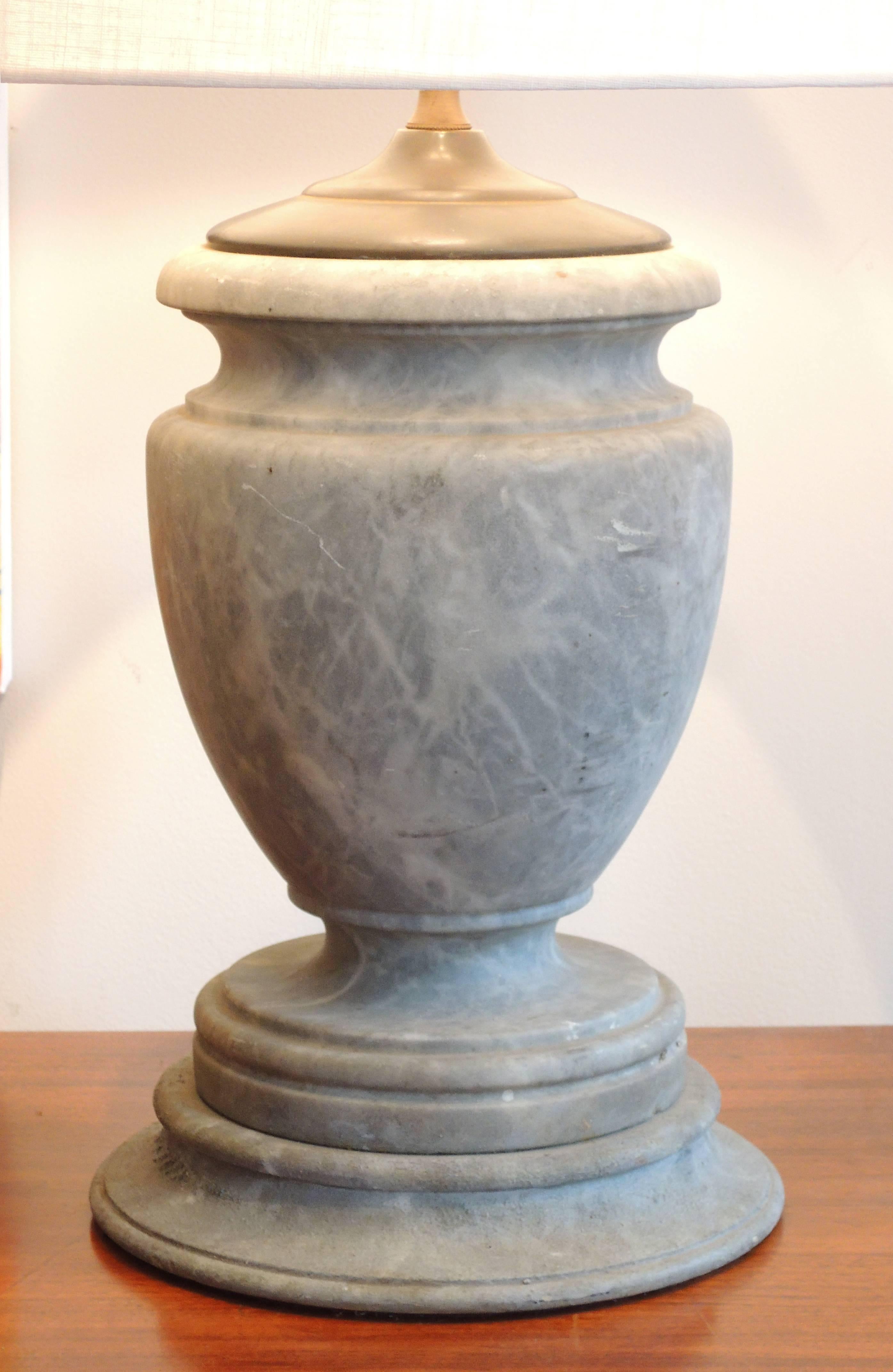 Pair of 19th Century Marble Table Lamps at 1stDibs