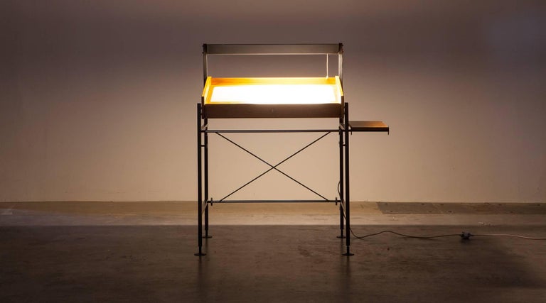 1970s Walnut and Metal Stand-Up Desk by Egon Eiermann at 1stDibs