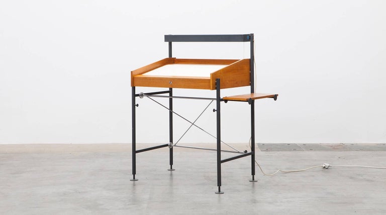 1970s Walnut and Metal Stand-Up Desk by Egon Eiermann at 1stDibs