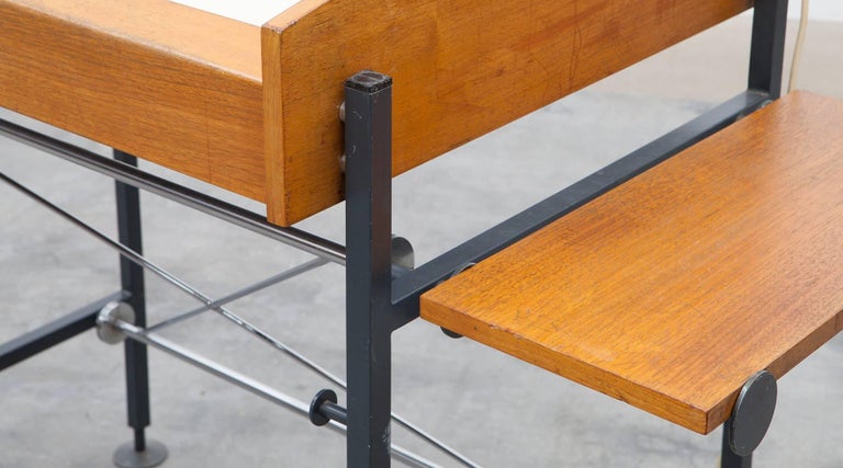 1970s Walnut and Metal Stand-Up Desk by Egon Eiermann at 1stDibs