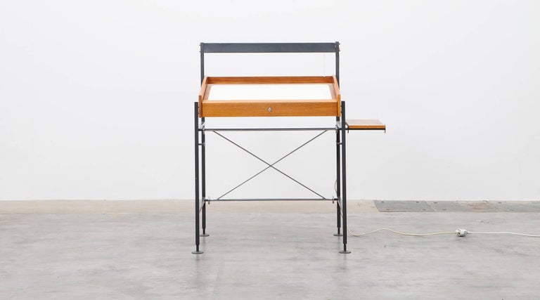 1970s Walnut and Metal Stand-Up Desk by Egon Eiermann at 1stDibs