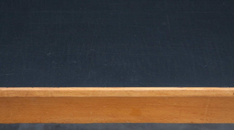 1960s Light Wood and Black Linoleum Table by Ferdinand Kramer 'g' For ...