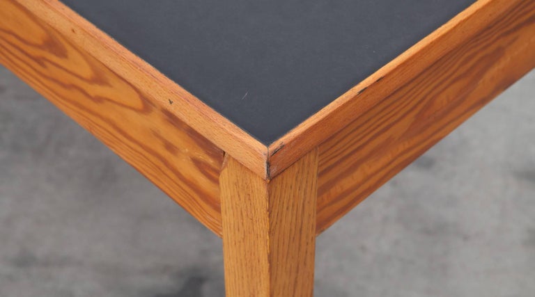 1960s Light Wood and Black Linoleum Table by Ferdinand Kramer 'h' at ...