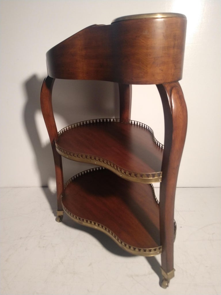 Midcentury Neoclassical Mahogany Bar Cart Wine Trolley at 1stDibs