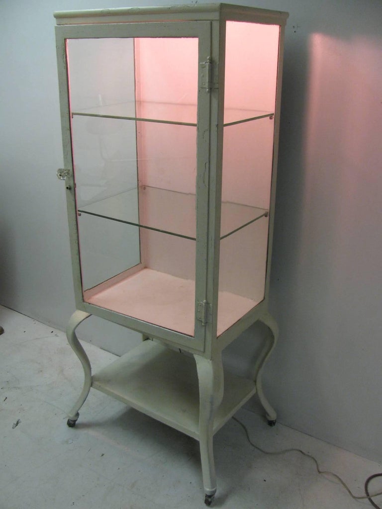 Cast Iron Doctors Medical Cabinet with Cabriole Legs at 1stDibs ...
