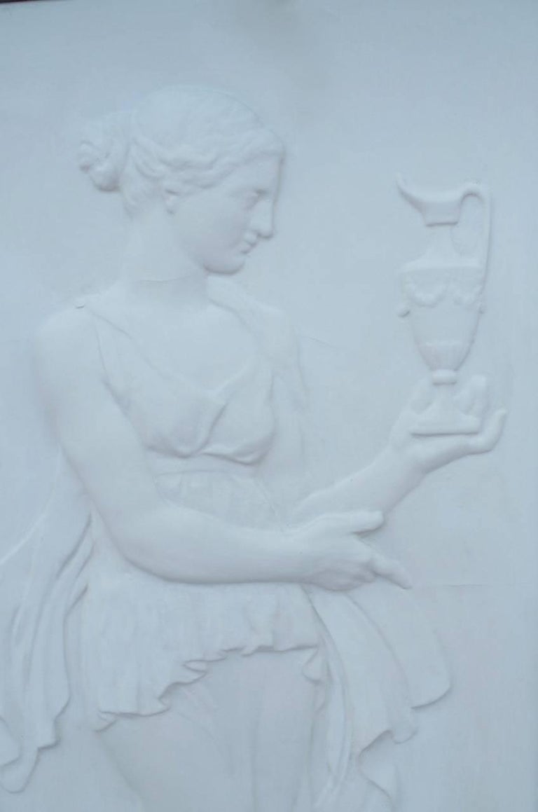 Pair of Plaster Bas-Reliefs, "The Offerings", 19th Century at 1stDibs