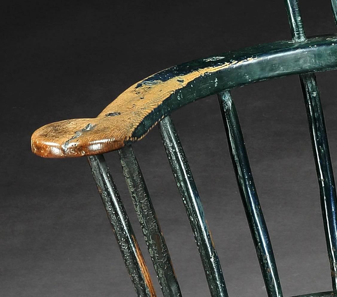 18th Century Primitive Comb Back Windsor Chair at 1stDibs
