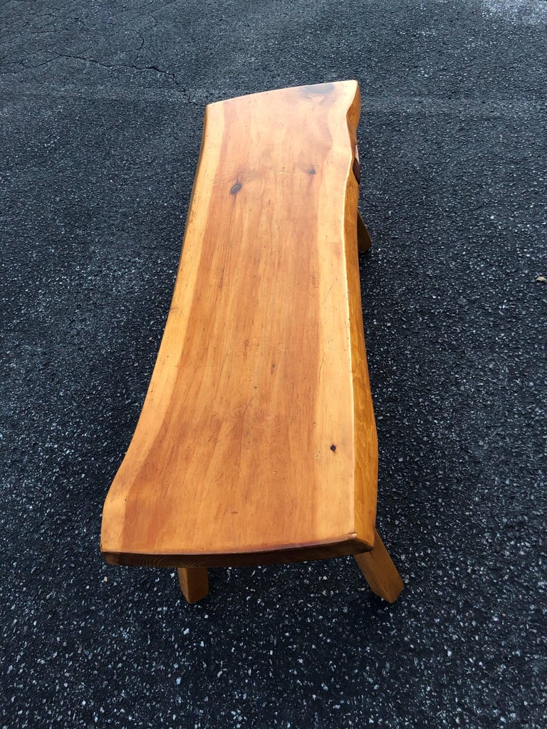 Live Edge Wooden Slab Bench or Table at 1stDibs | wood slab benches ...