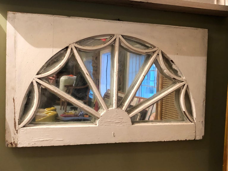 Vintage Federal Style Palladium Mirrored Window at 1stDibs