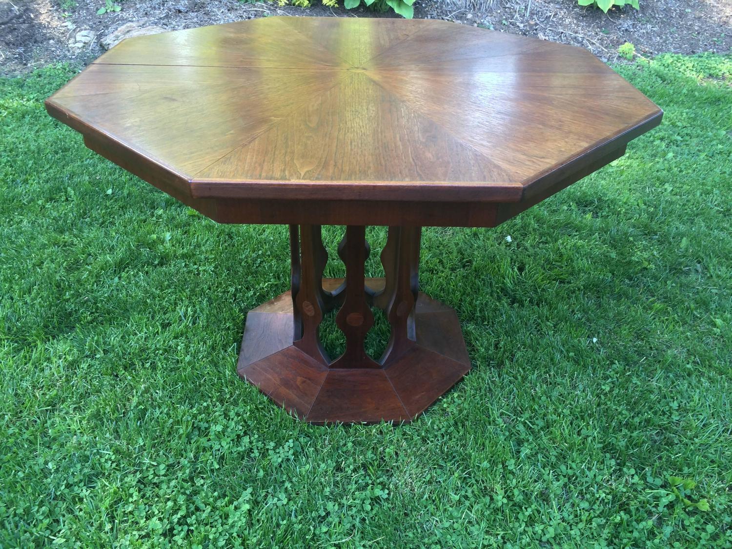Foster-McDavid Octagonal Walnut Table at 1stdibs